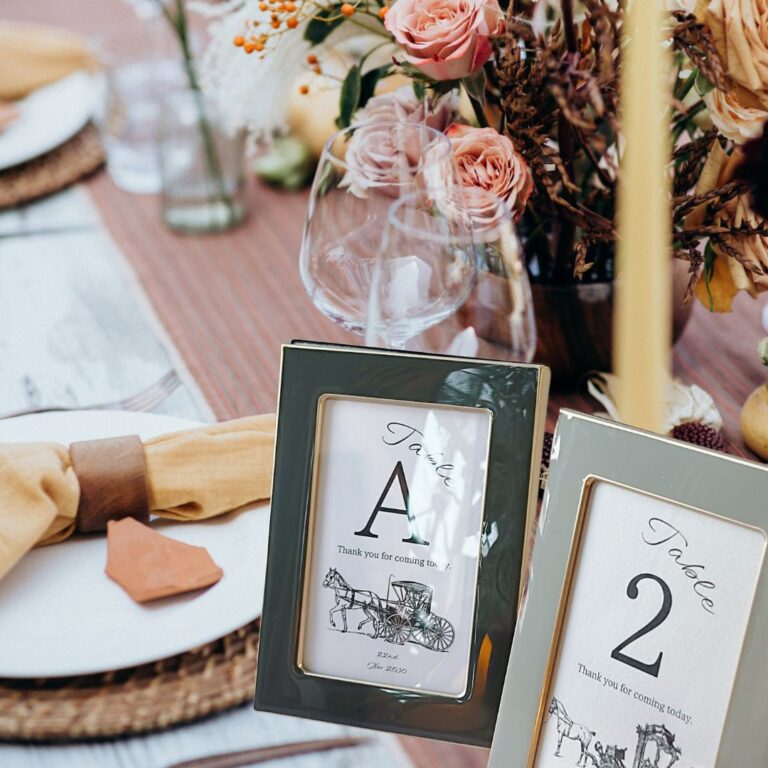 馬車のテーブルナンバー手作り無料テンプレートと作り方 | ARARS