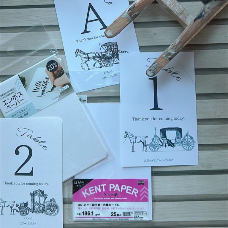 馬車のテーブルナンバー手作り無料テンプレートと作り方 | ARARS